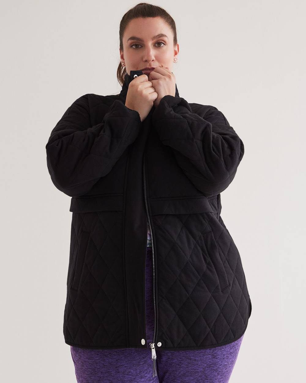 Quilted Zippered Jacket - Active Zone | Penningtons