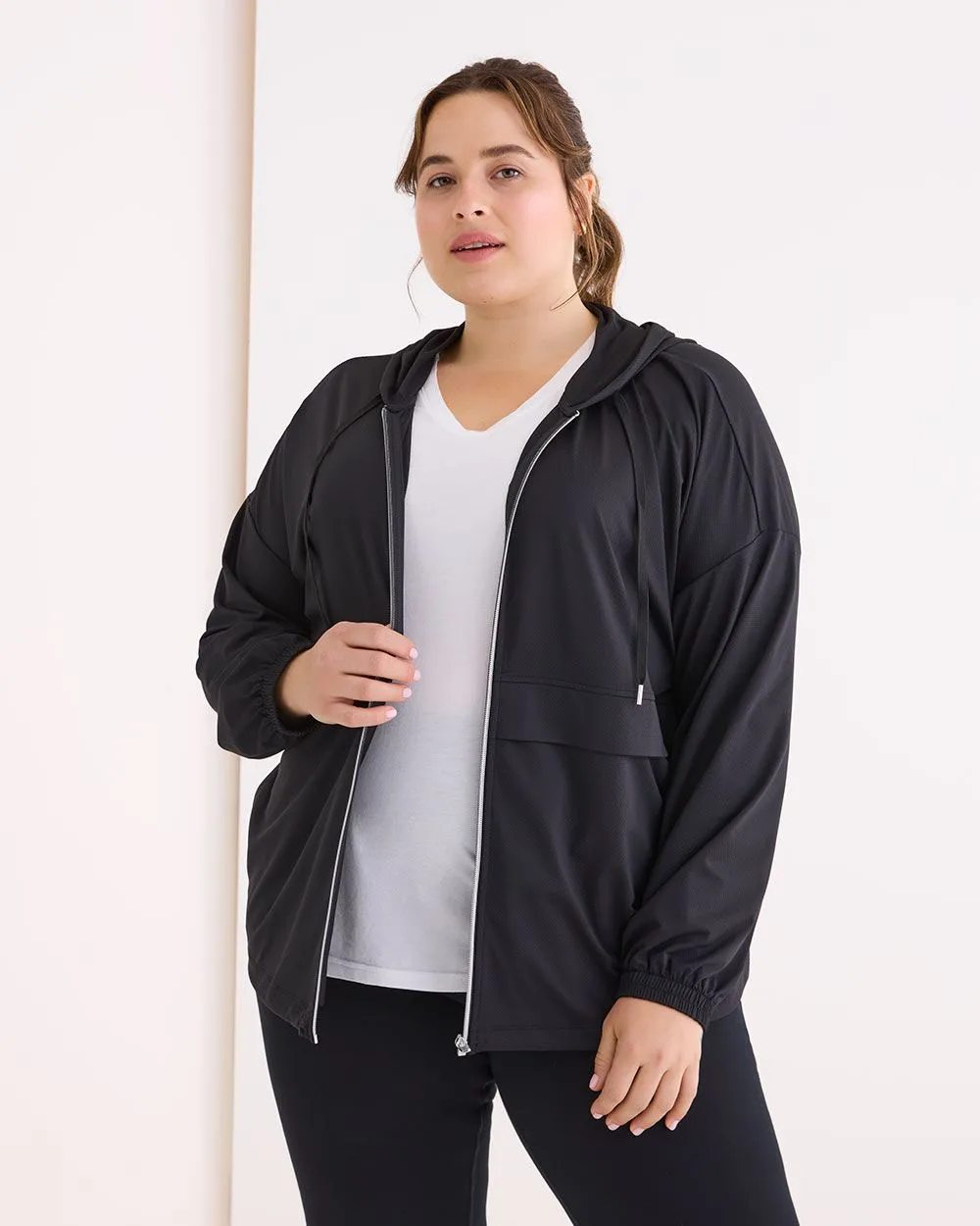 Full-Zip Hooded Jacquard Jacket - Active Zone | Penningtons
