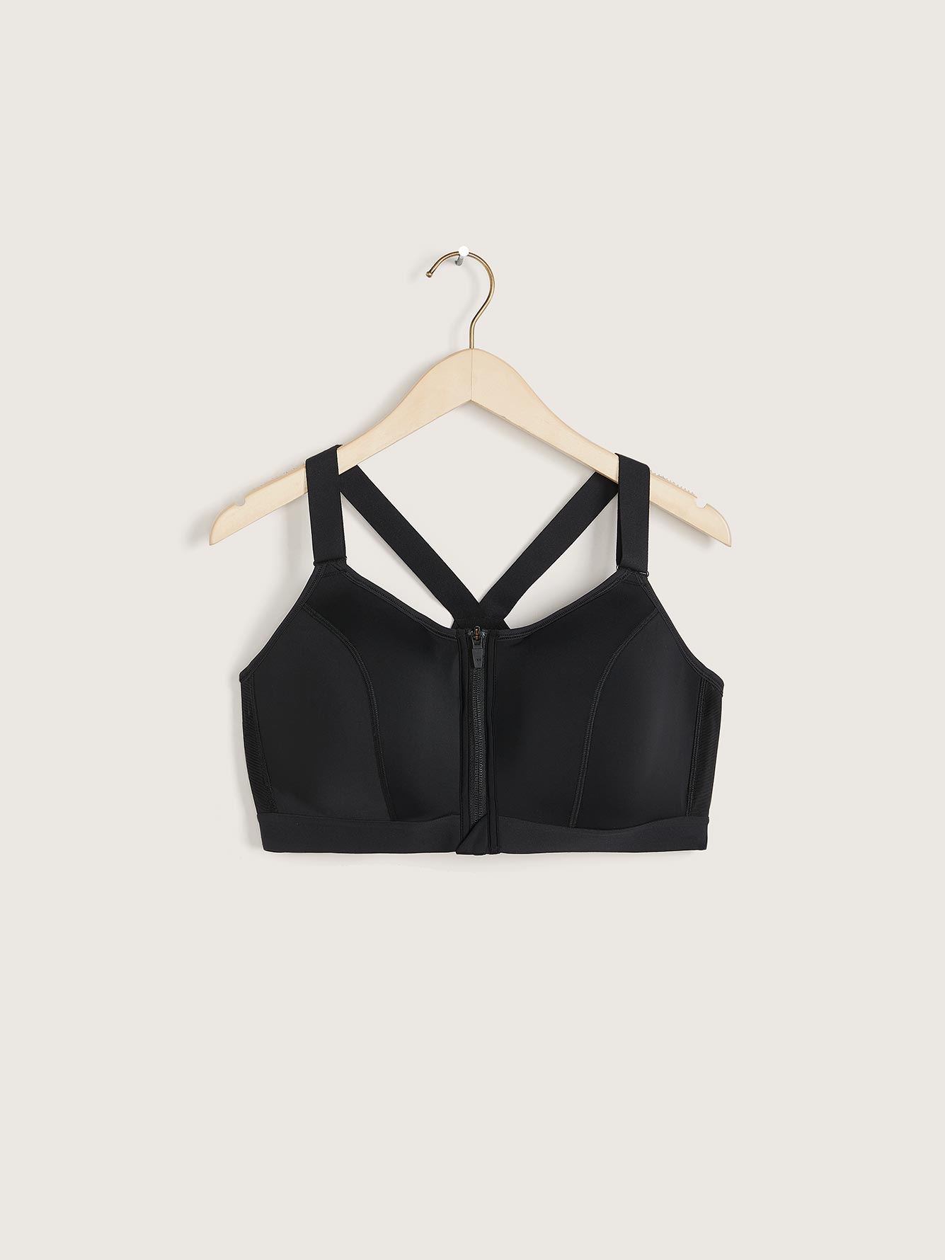 Soutien Gorge Sport Coussiné à Fermeture Avant Bonnets G Et H