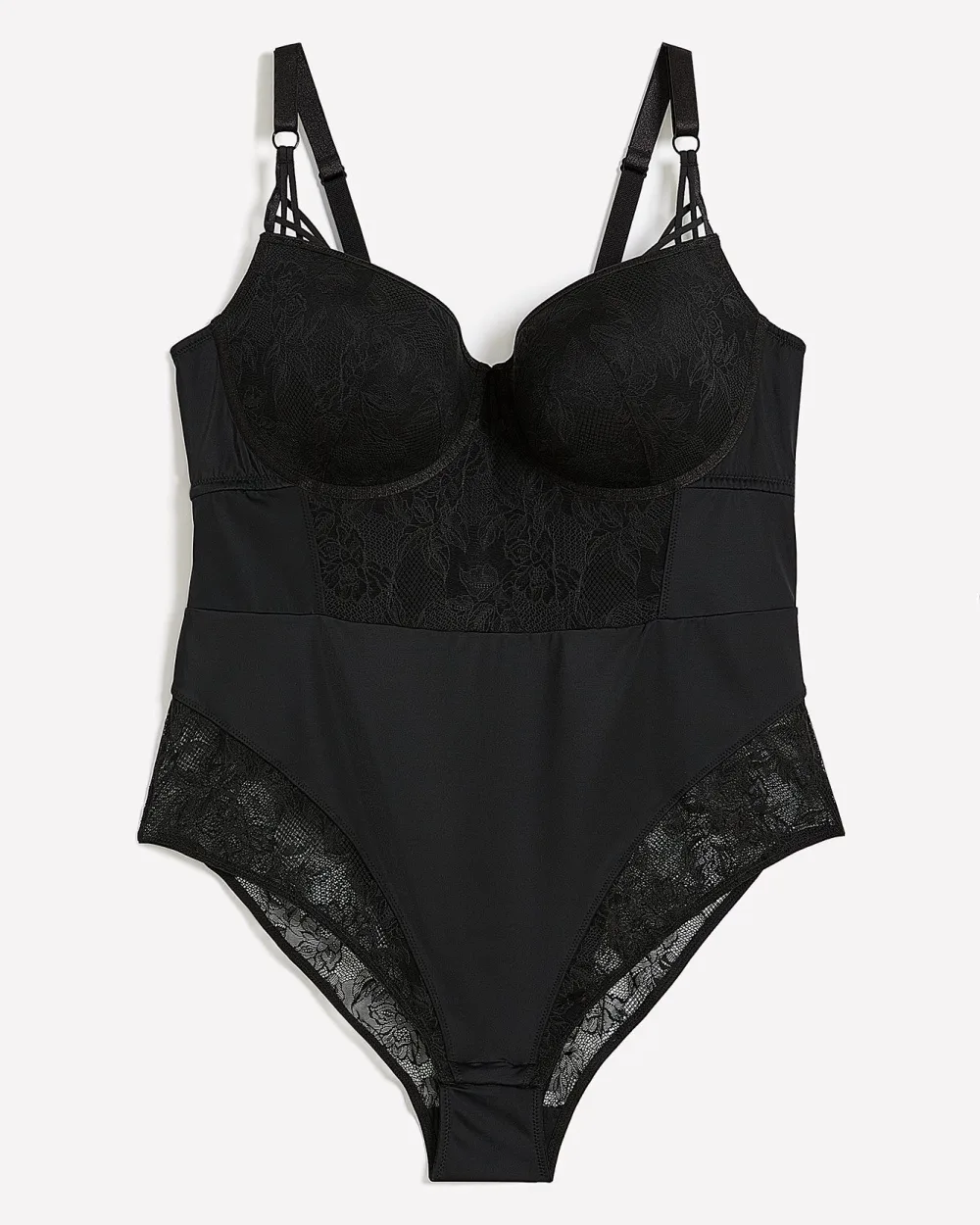 Sexy Black Underwire Lace Bodysuit - Déesse Collection | Penningtons