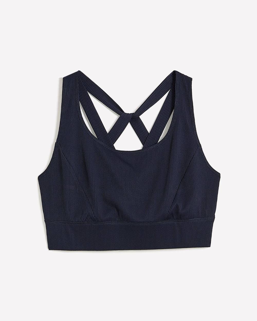 Ribbed Crop Top with Multi-Strap Back - Active Zone | Penningtons
