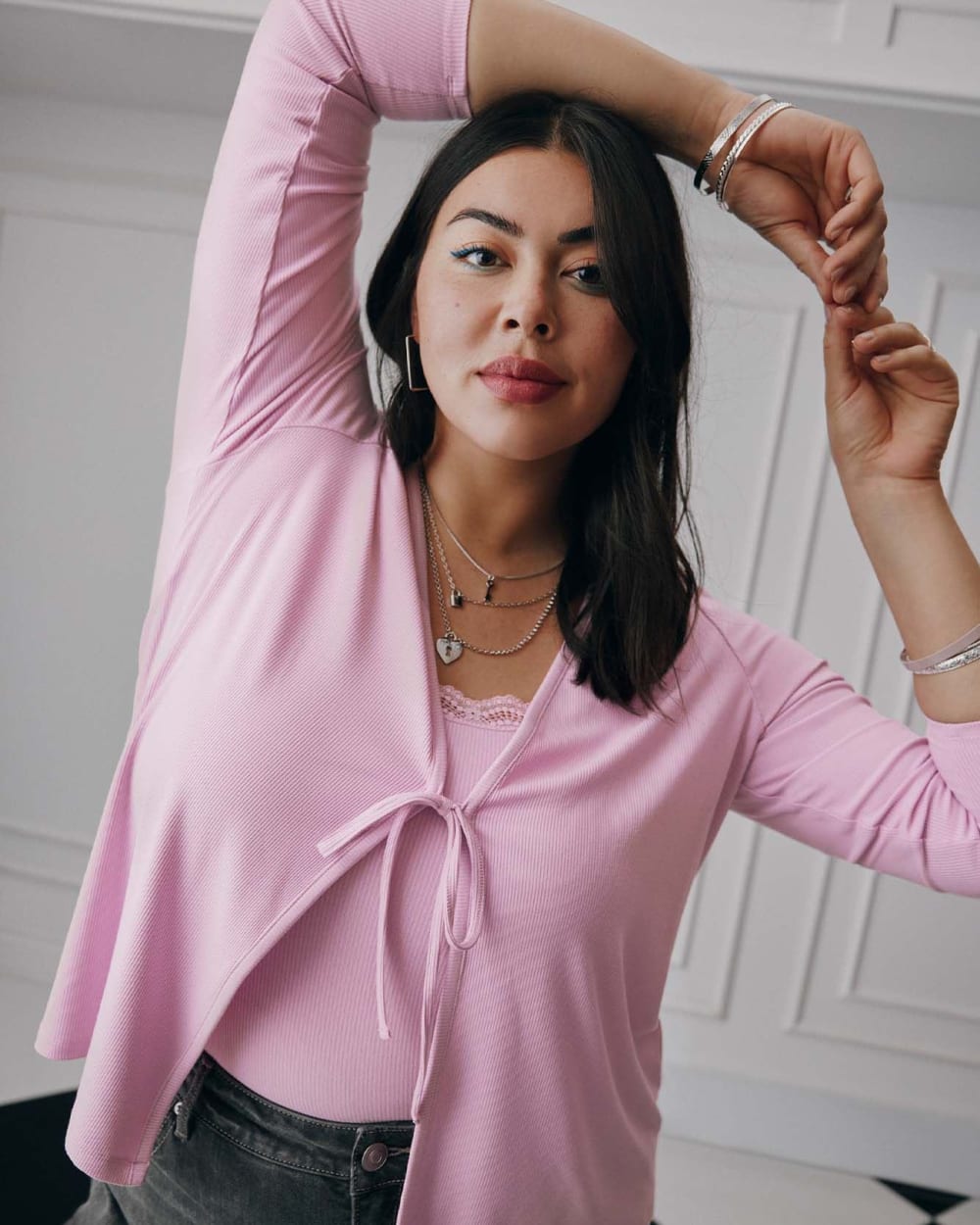 Long-Sleeve Edge to Edge Cardigan - Addition Elle | Penningtons