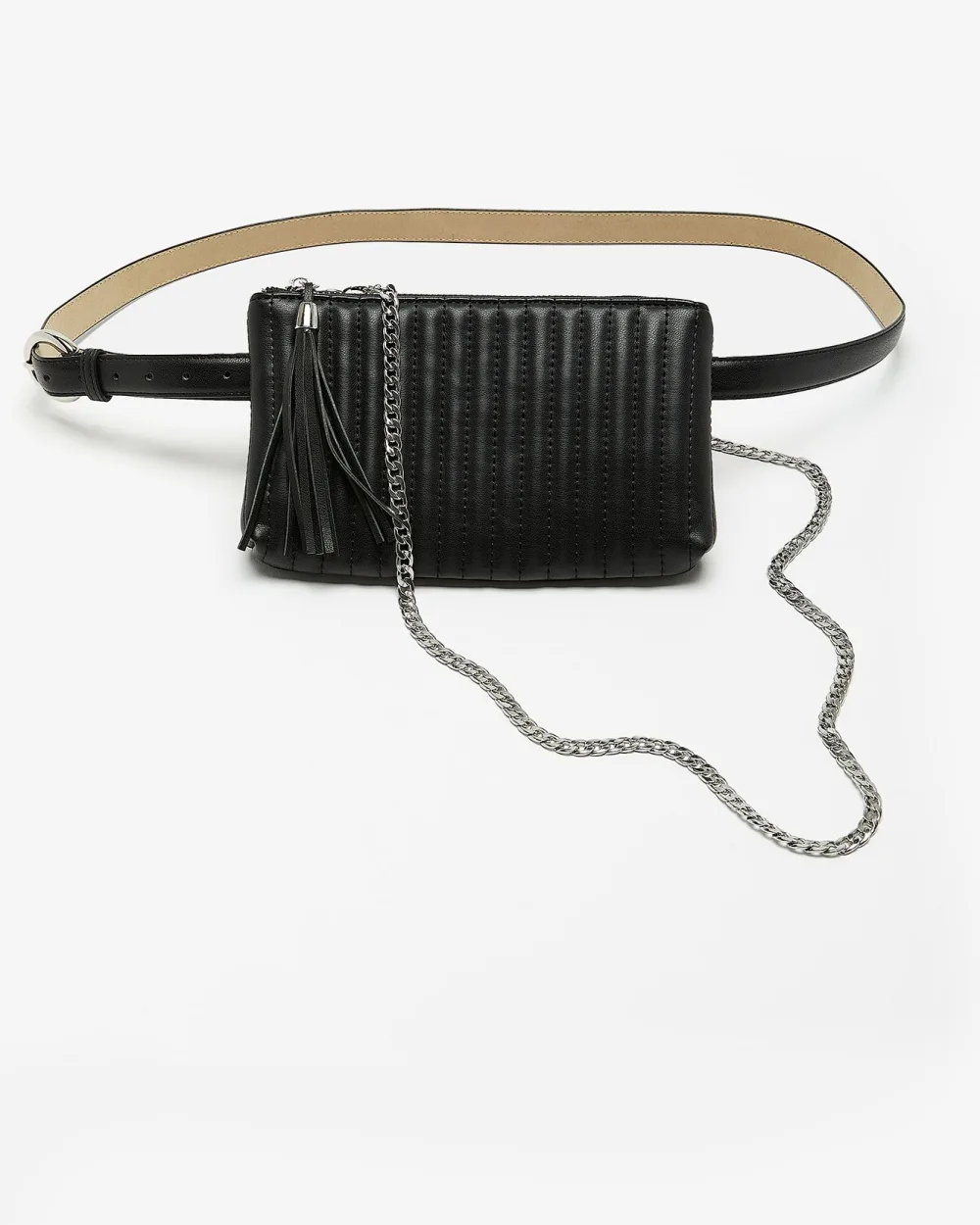 Quilted Belt Bag with Chain Strap - Addition Elle | Penningtons
