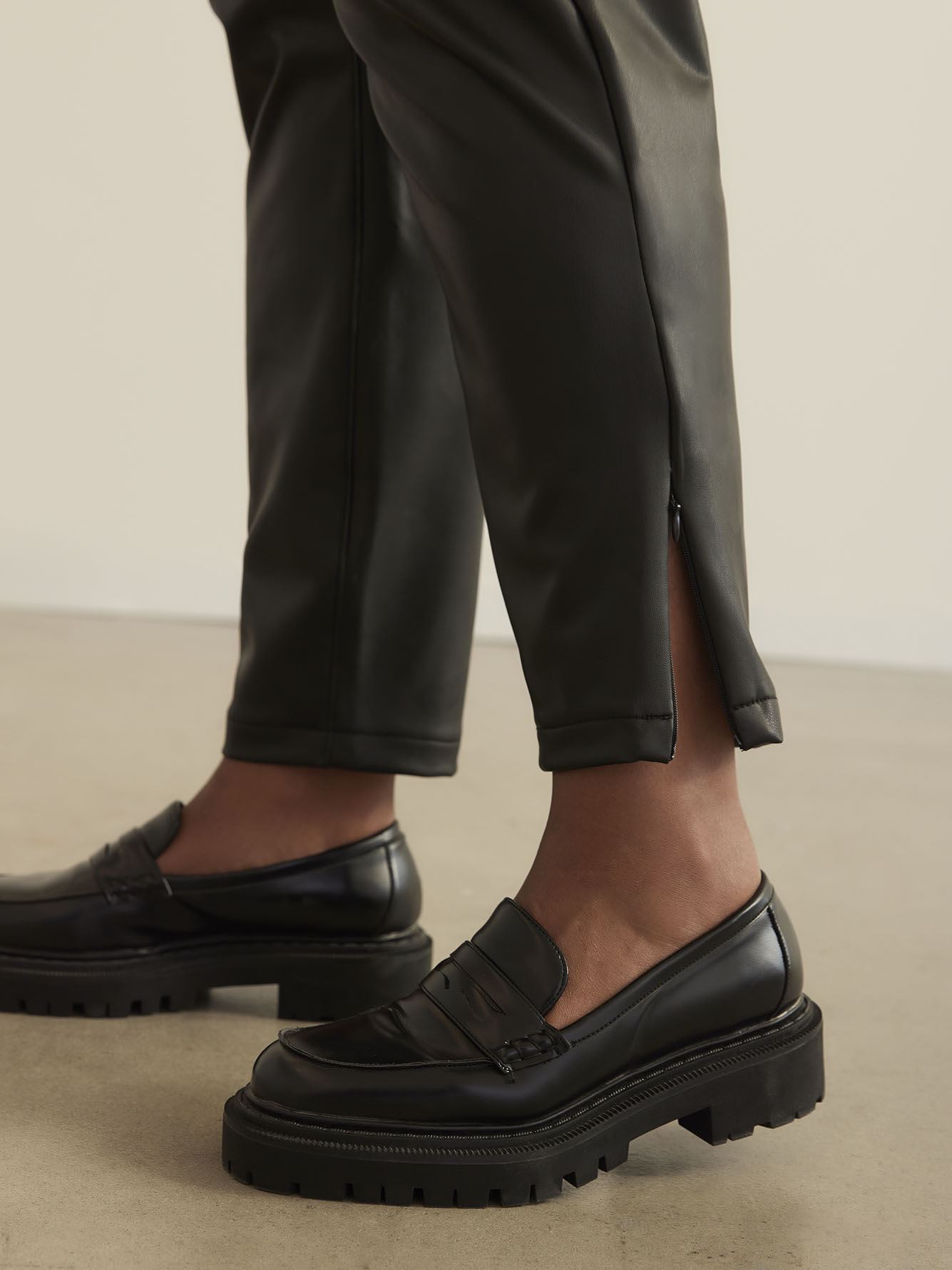 High-Waisted PU Skinny-Leg Pant | Penningtons