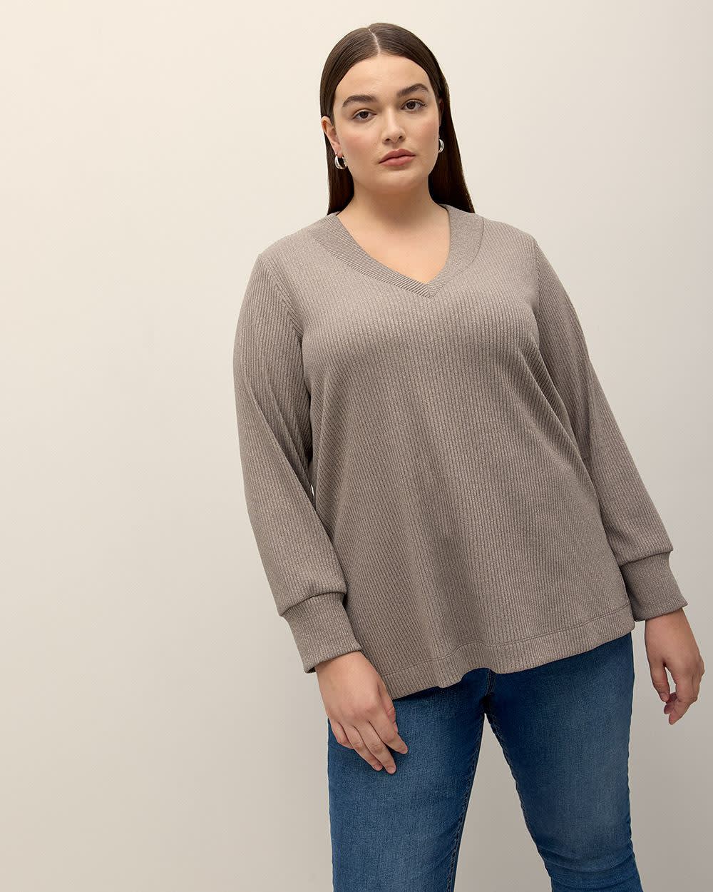 Knit Top with Long Bubble Sleeves | Penningtons
