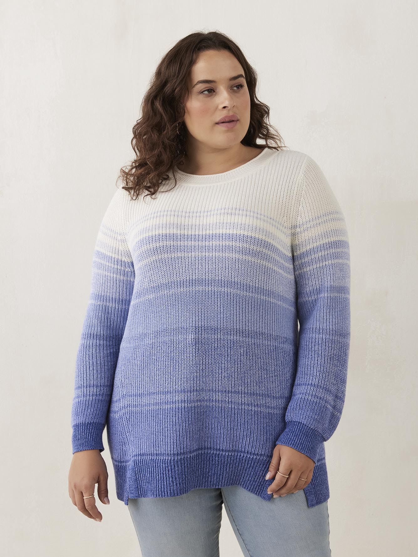 Pull long dégradé à col rond | Penningtons