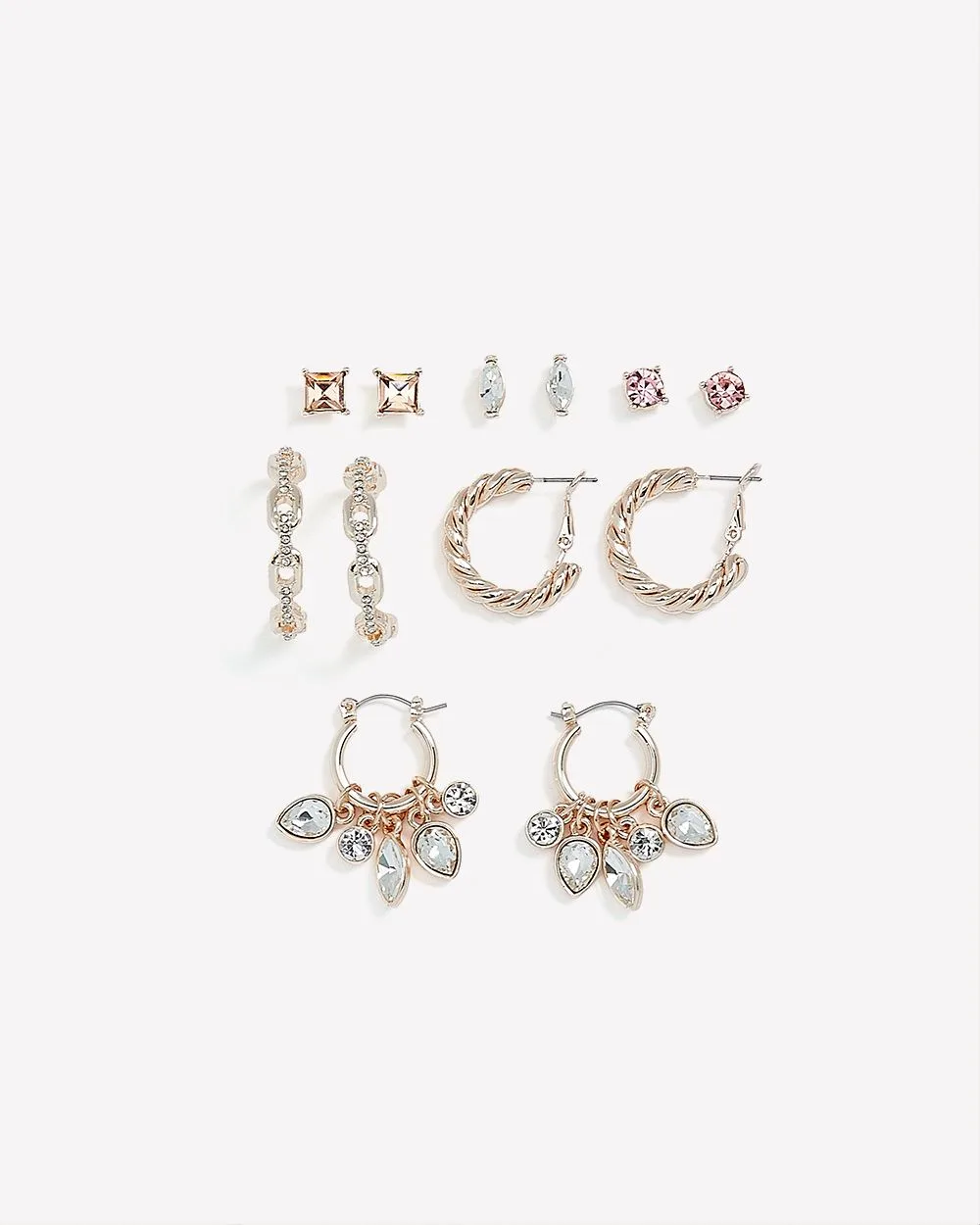 Assorted Stud and Hoop Earrings, Set of 6 | Penningtons