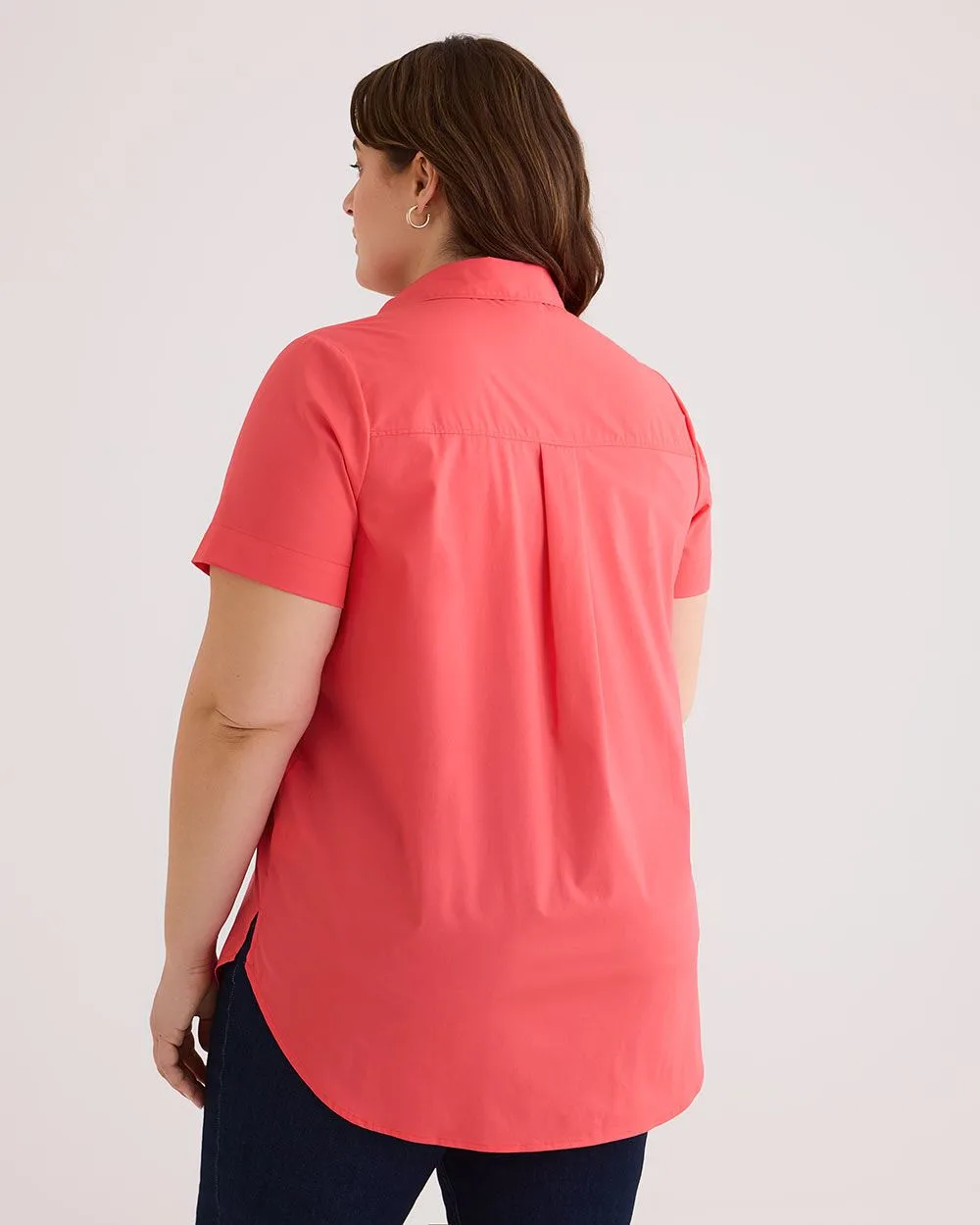 Poplin Blouse with Decorative Trims | Penningtons