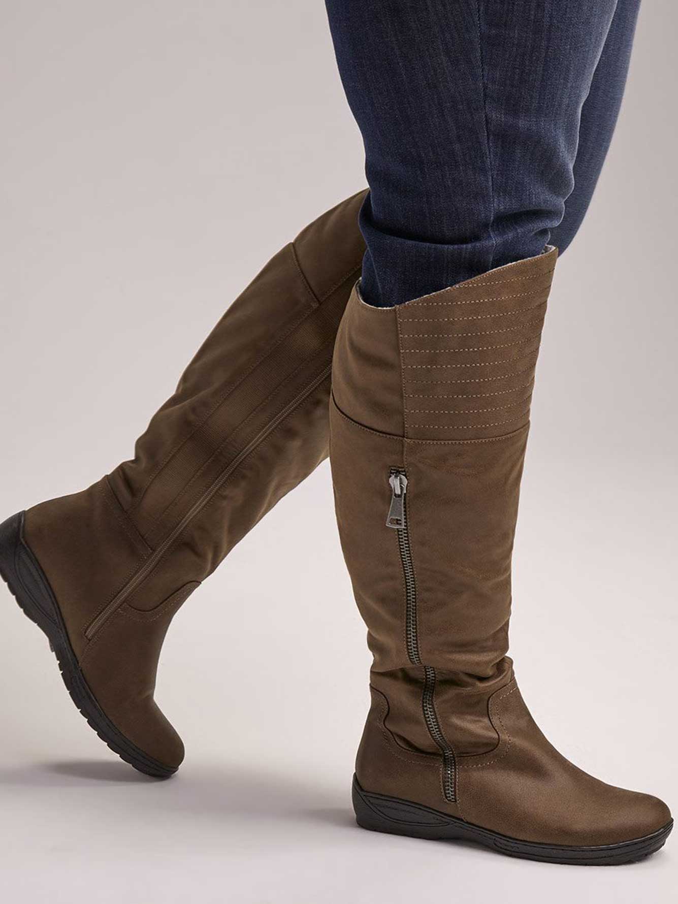 Extra Wide Calf Tall Faux Suede Boots Penningtons