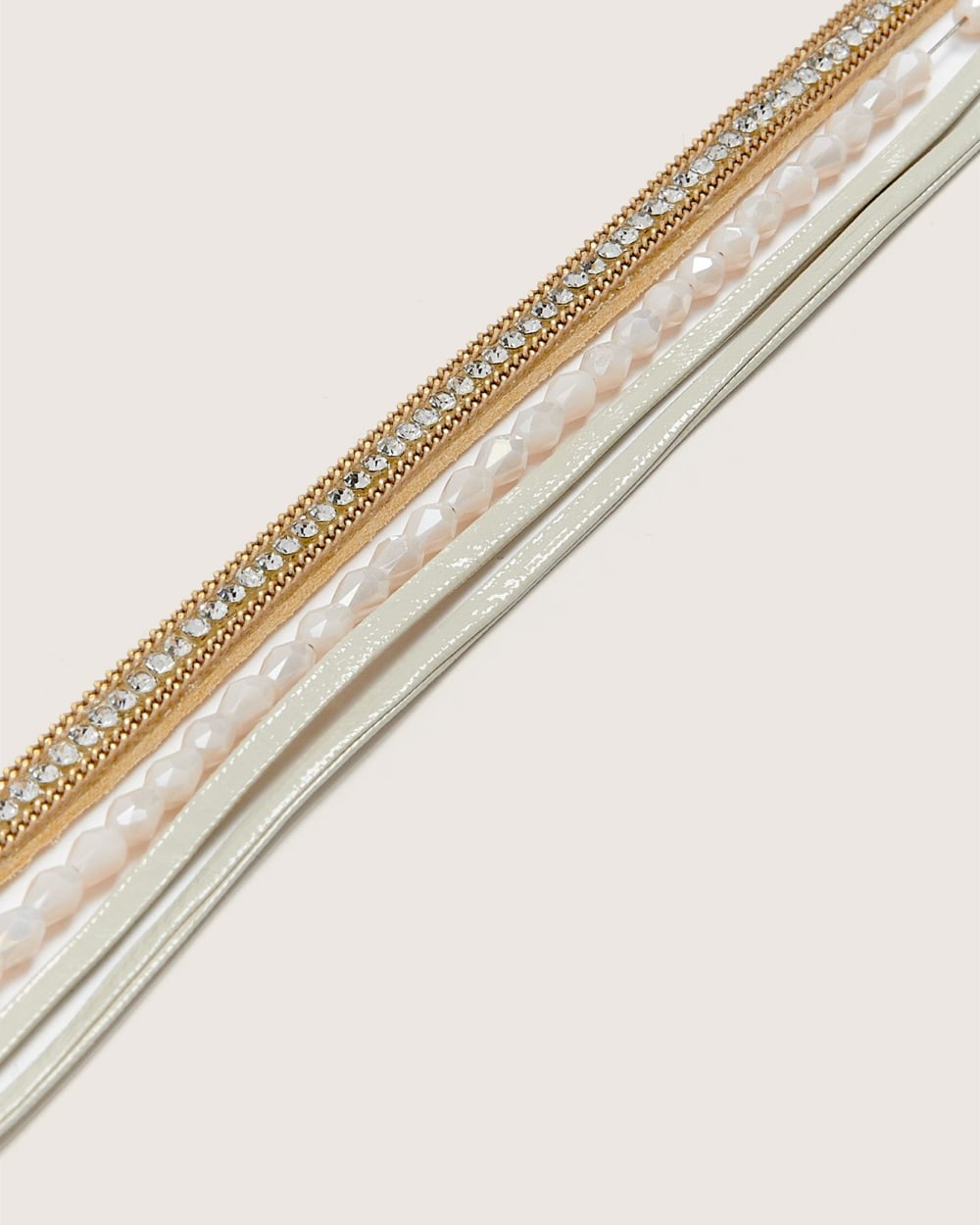 Magnetic Closure Bracelet with Stones and Beads | Penningtons