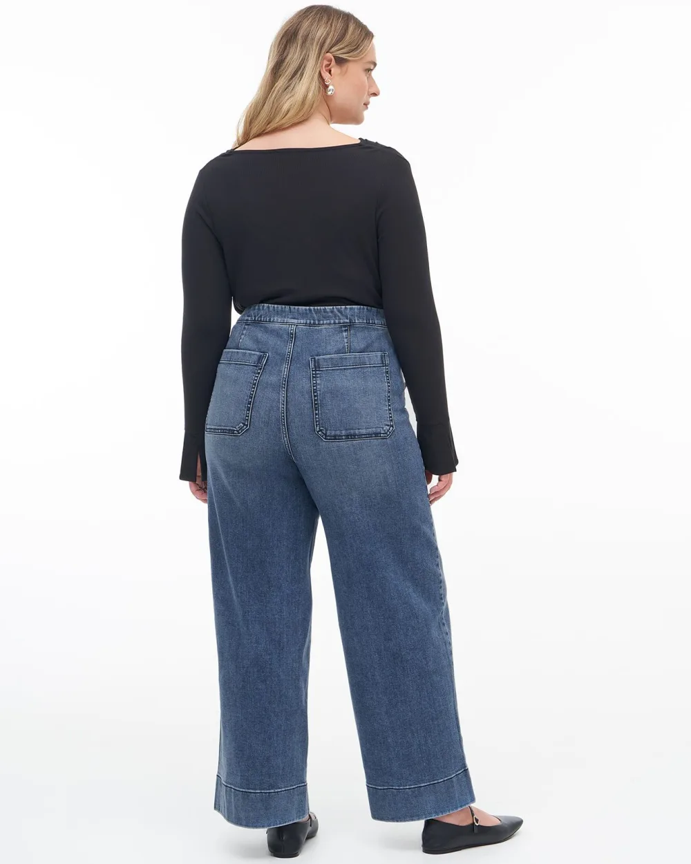 Responsible, High-Waisted Ultra Wide-Leg Sailor Jeans - Addition Elle ...