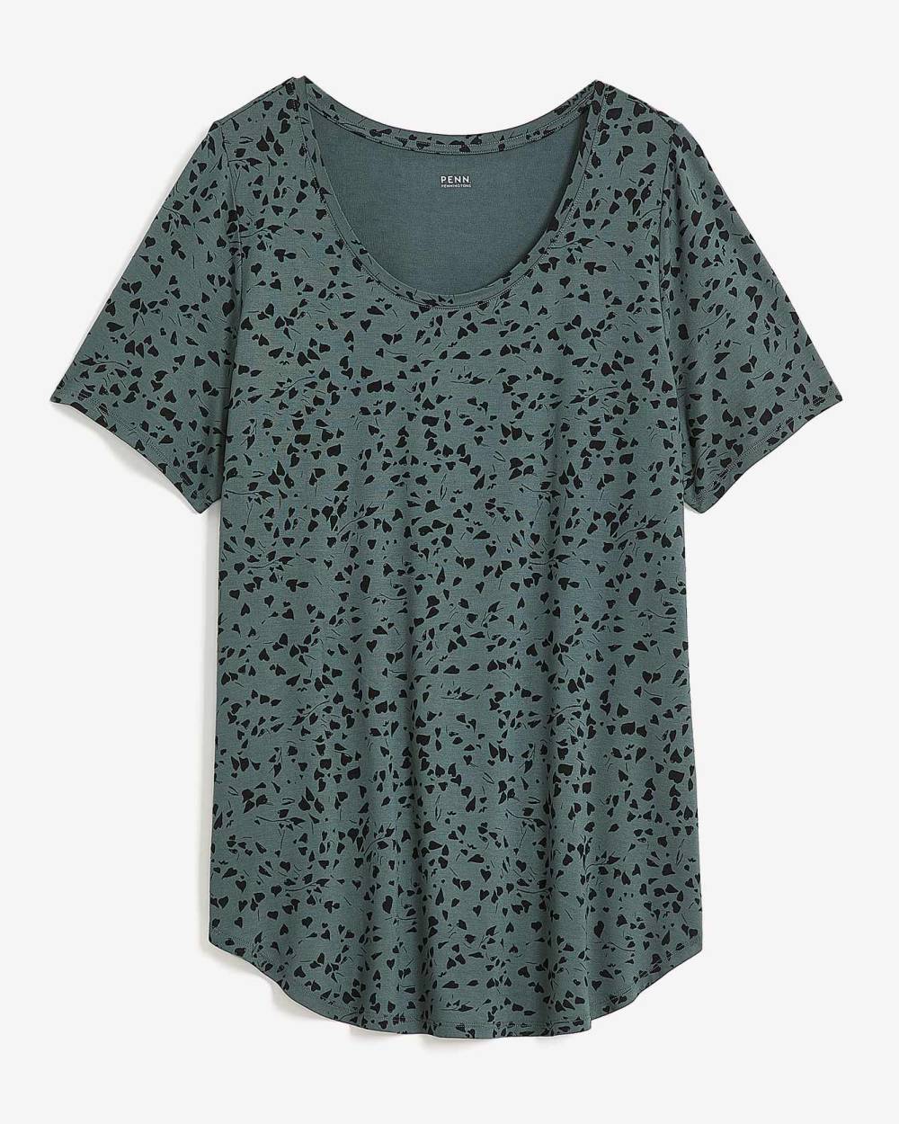 Responsible, Modern-Fit Scoop-Neck Tee - PENN. Essentials | Penningtons