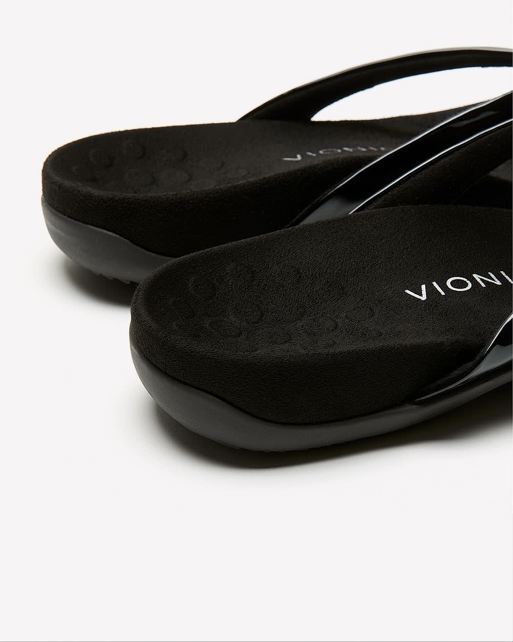 Wide-Width, Faux-Leather Bella Thong with Bow - Vionic | Penningtons