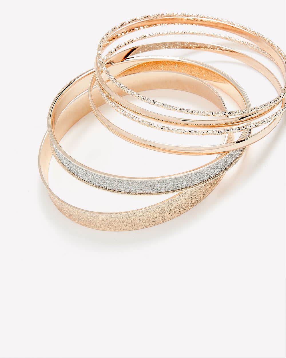 Assorted Bangles with Paper Glitter, Pack of 5 | Penningtons