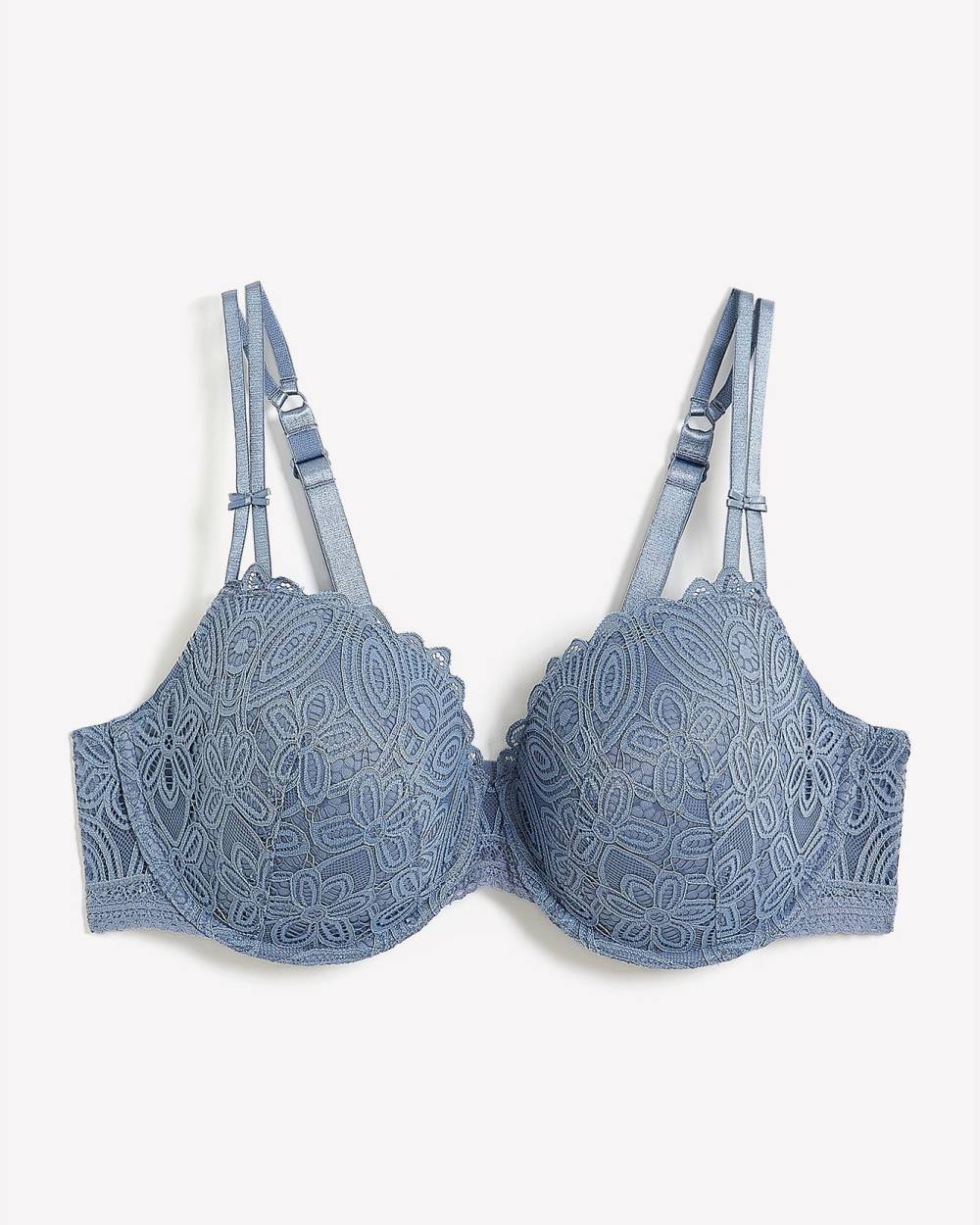 All-Lace Underwire Balconnette Bra with Double Straps - Déesse ...