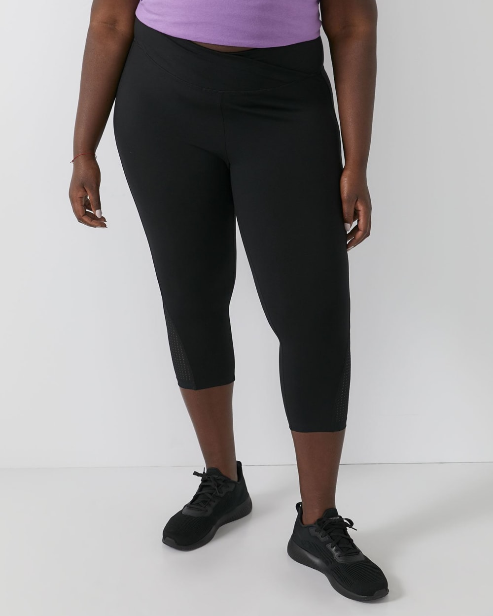 Responsible, Mesh Insert Crossover Capri Leggings - Active Zone | Penningtons