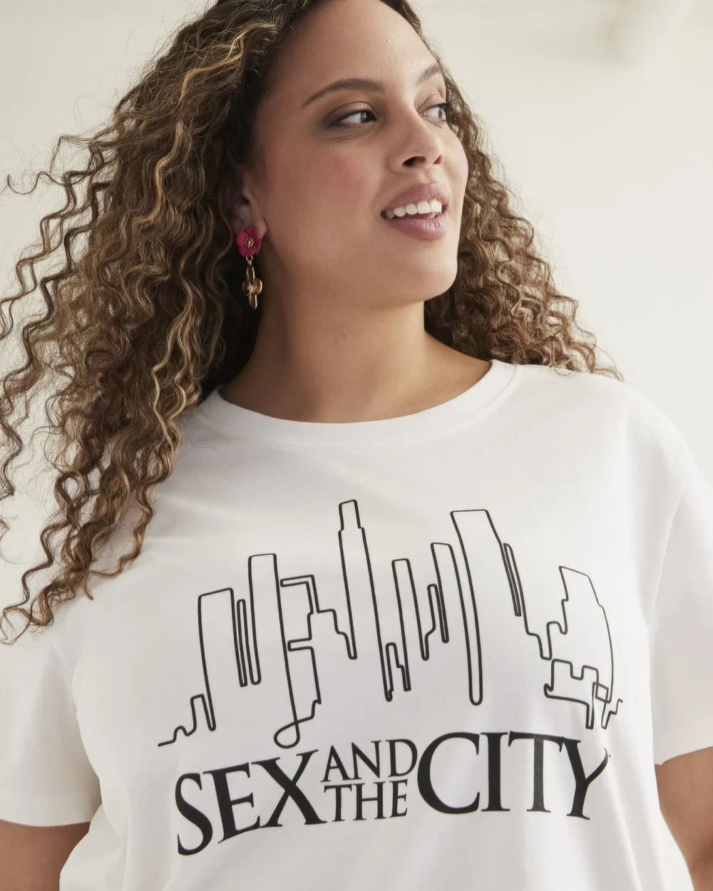 Short-Sleeve Tee with Sex and the City Print | Penningtons