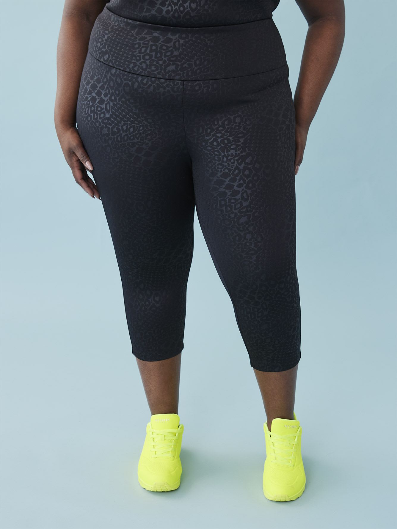Legging capri en jersey texturé - Active Zone | Penningtons
