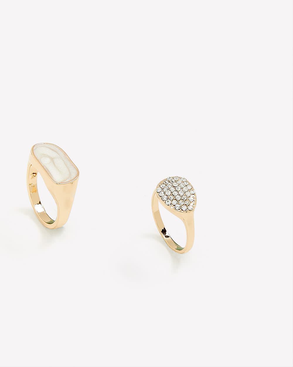 Golden Fancy Rings, Set of 2 | Penningtons