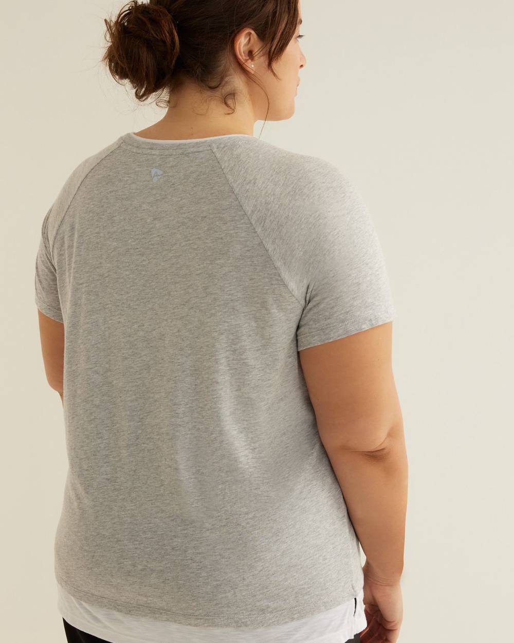 Heather Raglan-Sleeve Fooler Tee - Active Zone | Penningtons