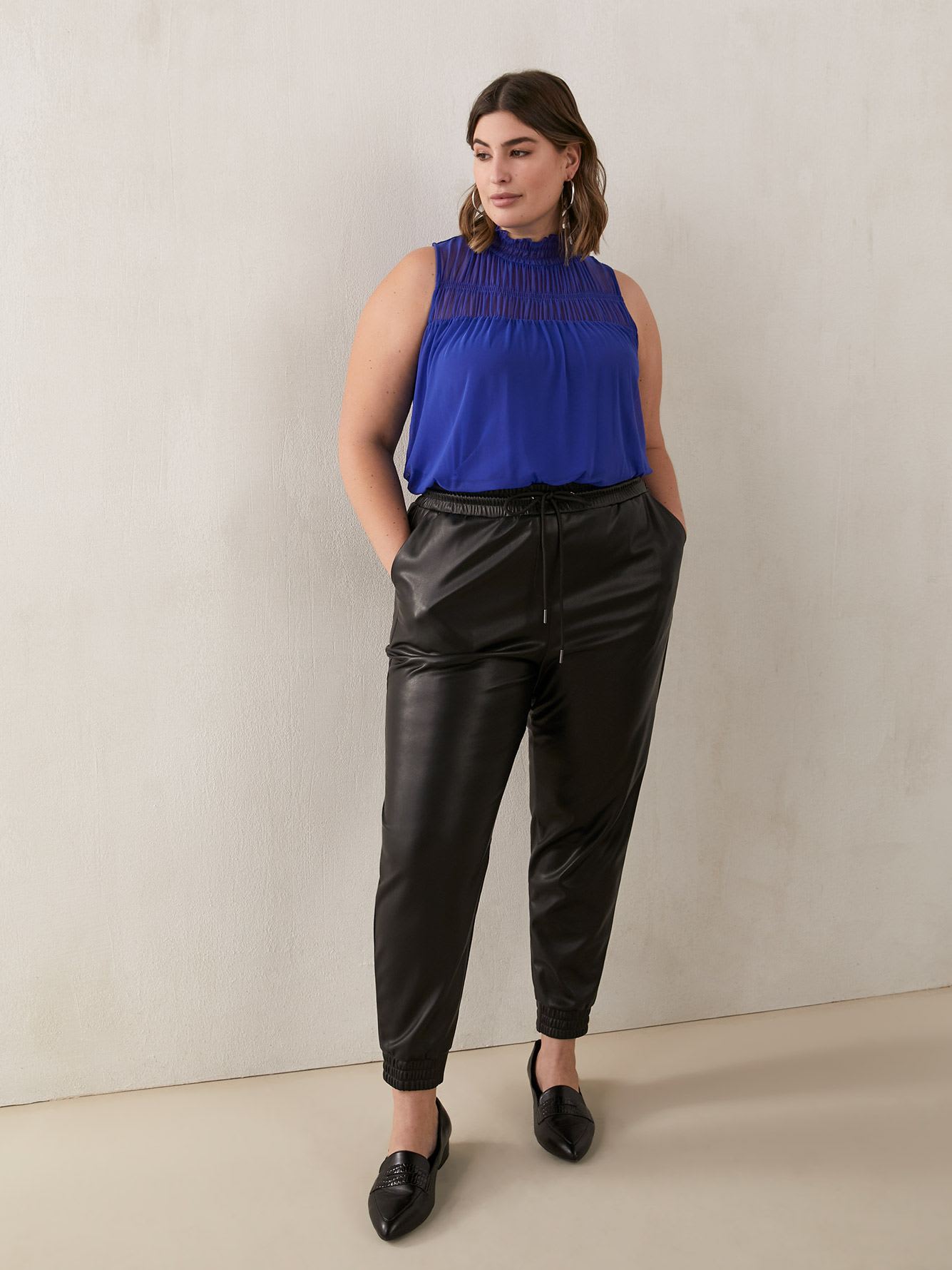 Mesh A-Line Sleeveless Top - Addition Elle | Penningtons