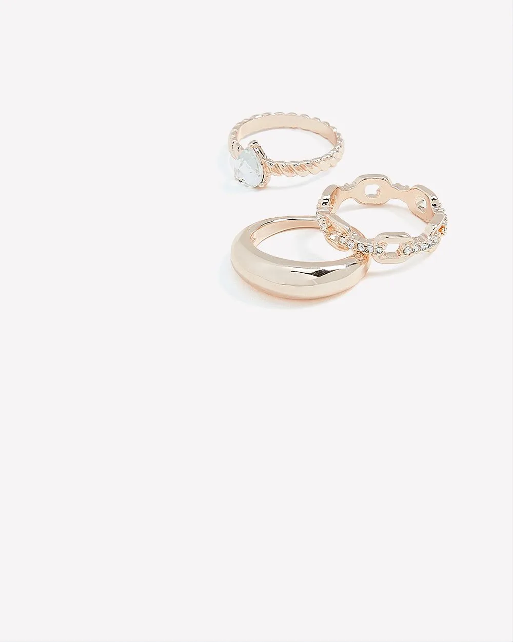 Assorted Rose Gold Fancy Rings, Set of 3 | Penningtons