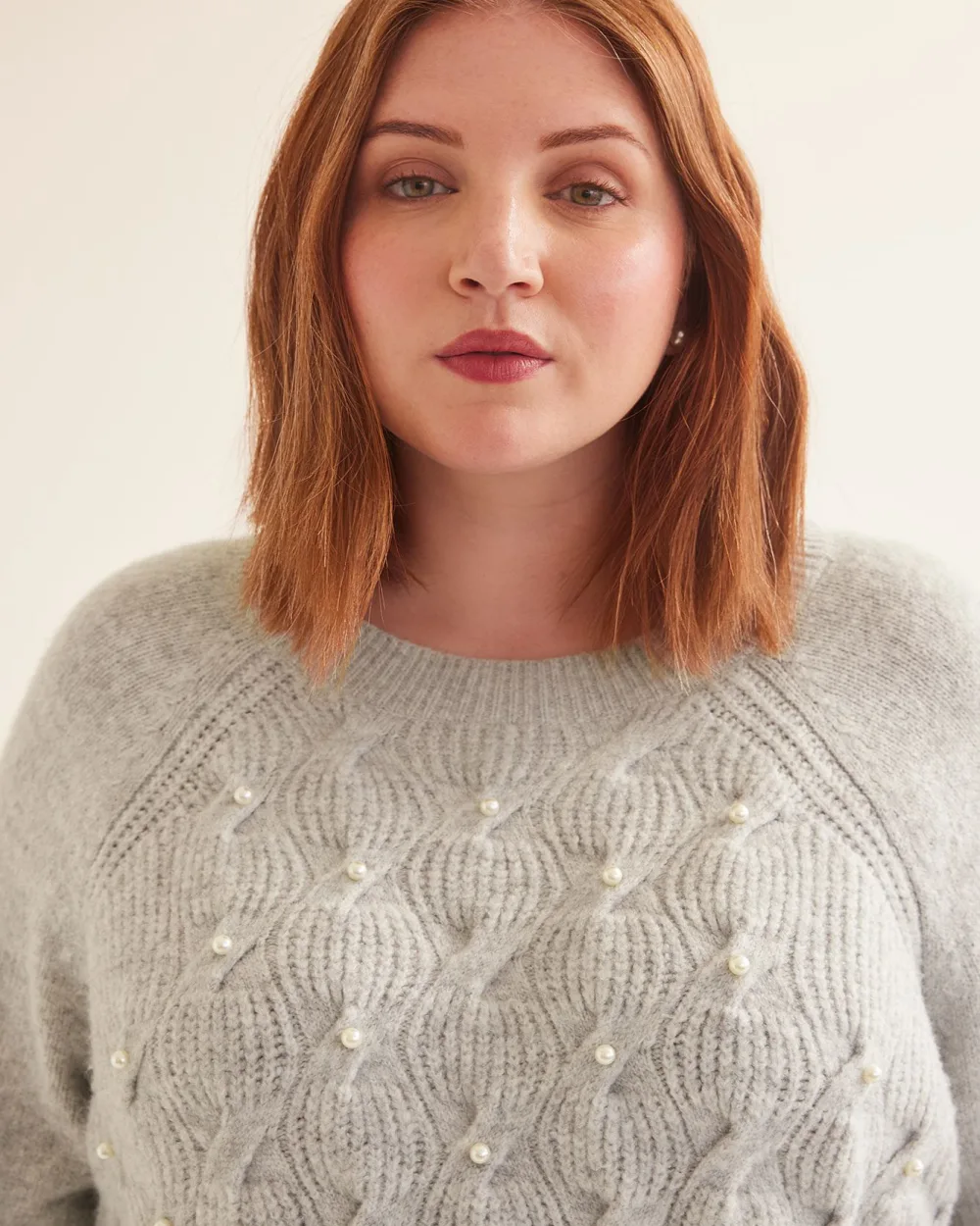 Fancy Sweater with Decorative Pearls | Penningtons