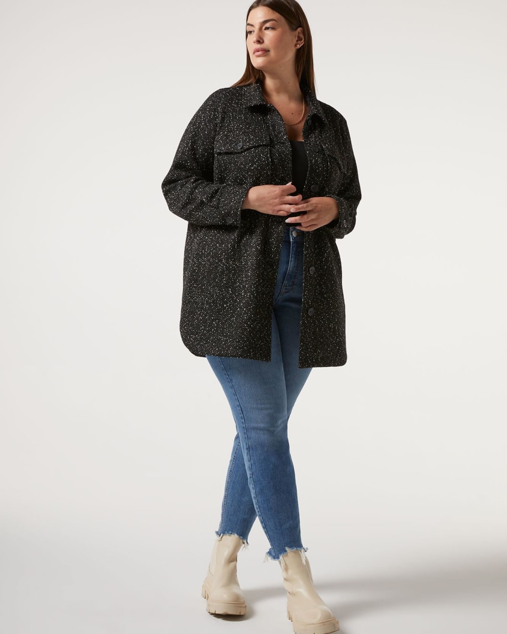 Tweed Shacket - Addition Elle | Penningtons