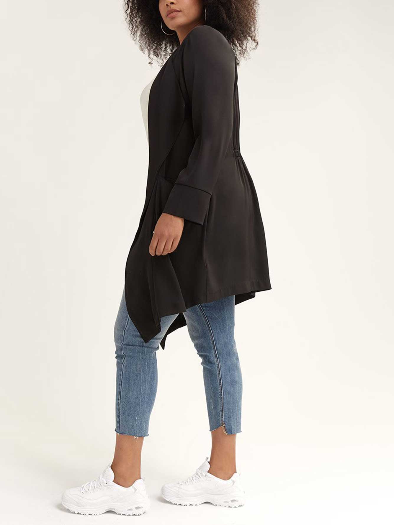 Black Soft Duster Jacket - L&L | Penningtons