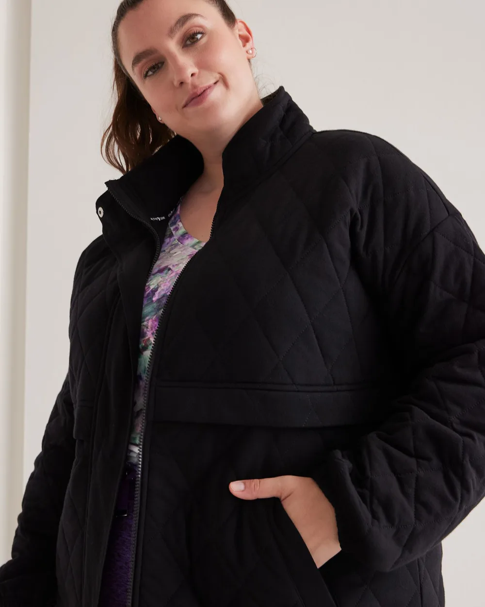 Quilted Zippered Jacket - Active Zone | Penningtons