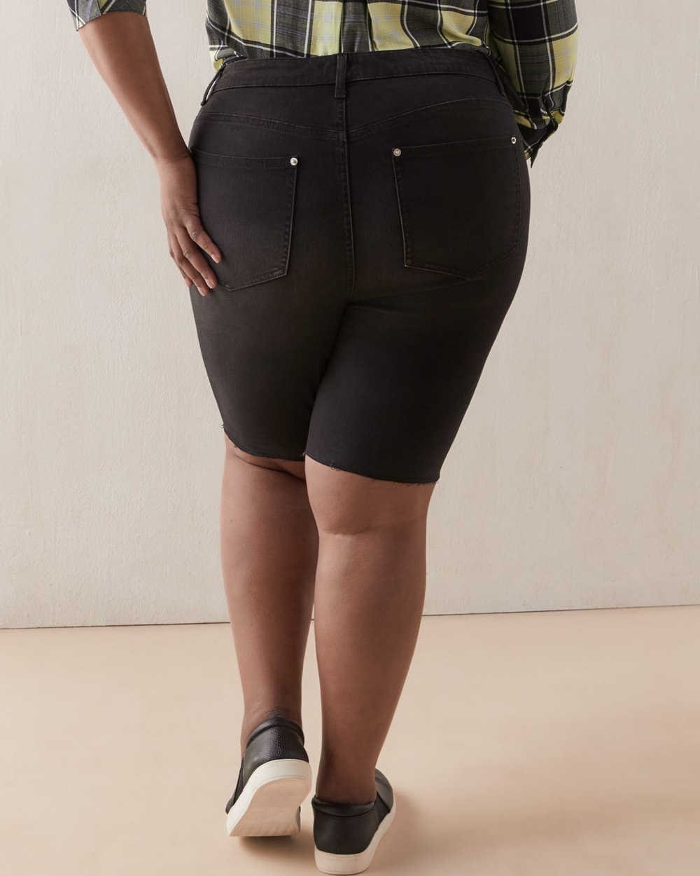 Denim Bike Short, Black - d/C Jeans | Penningtons