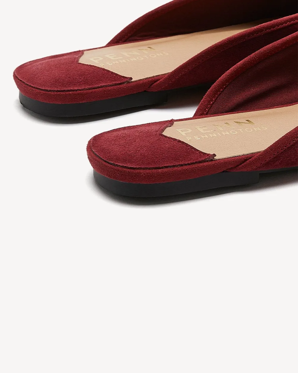 Extra-Wide Width, Leather Ballerina Mule with Bow | Penningtons