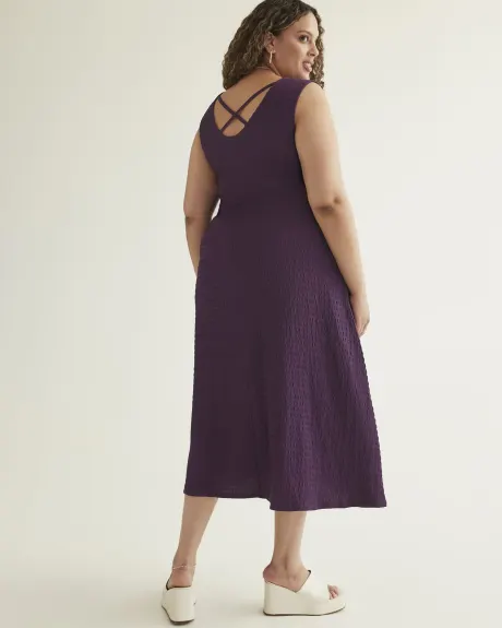 Robe longue empire sans manches, violette | Penningtons