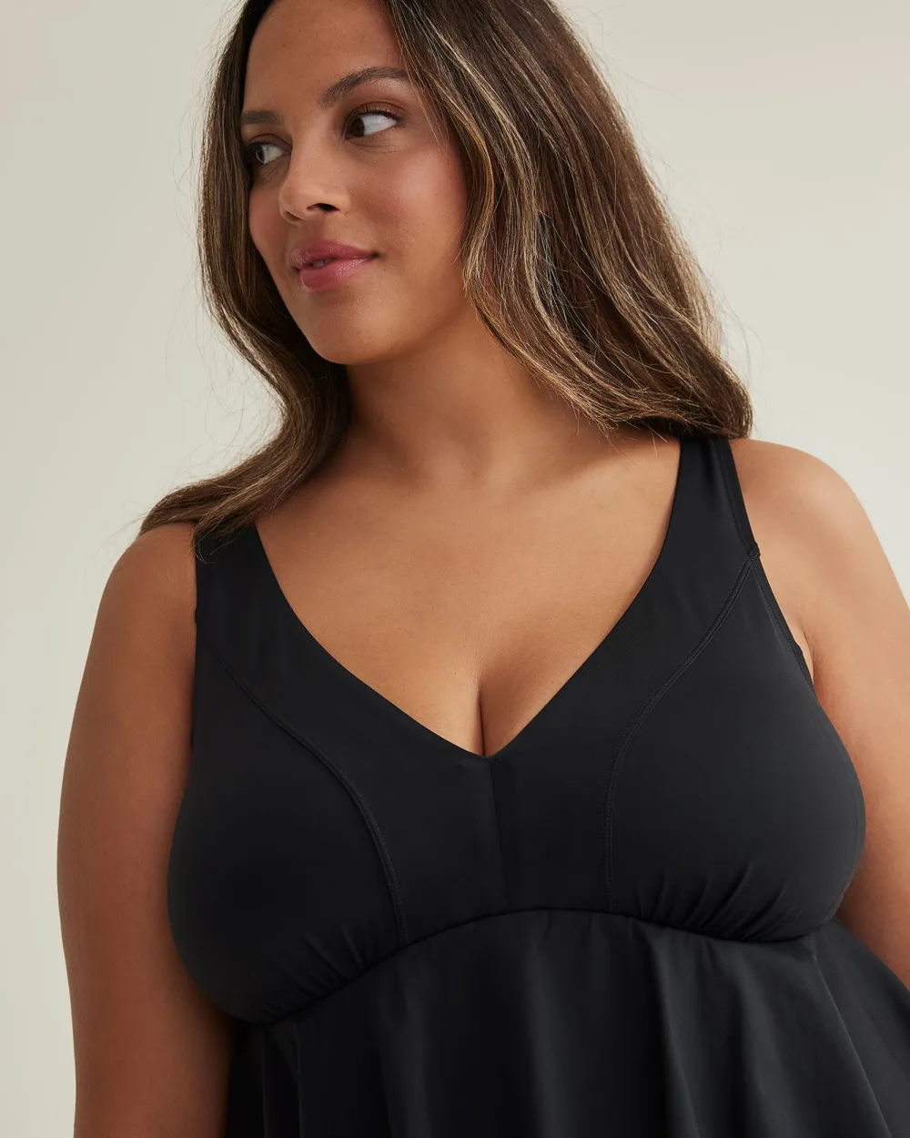 Black Ruffled Tankini | Penningtons