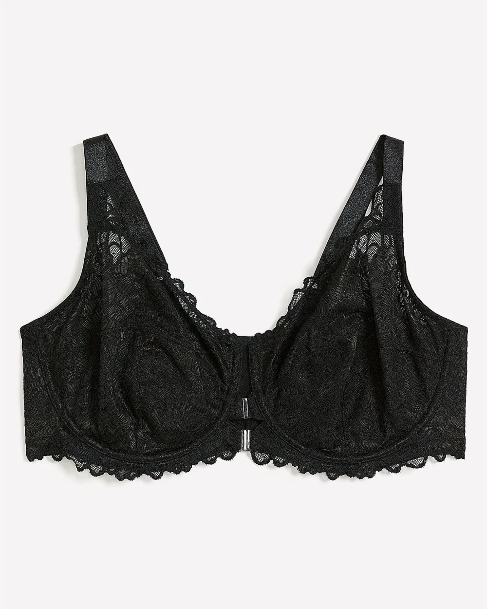 Unlined Front Closure Bra with Lace - Déesse Collection | Penningtons