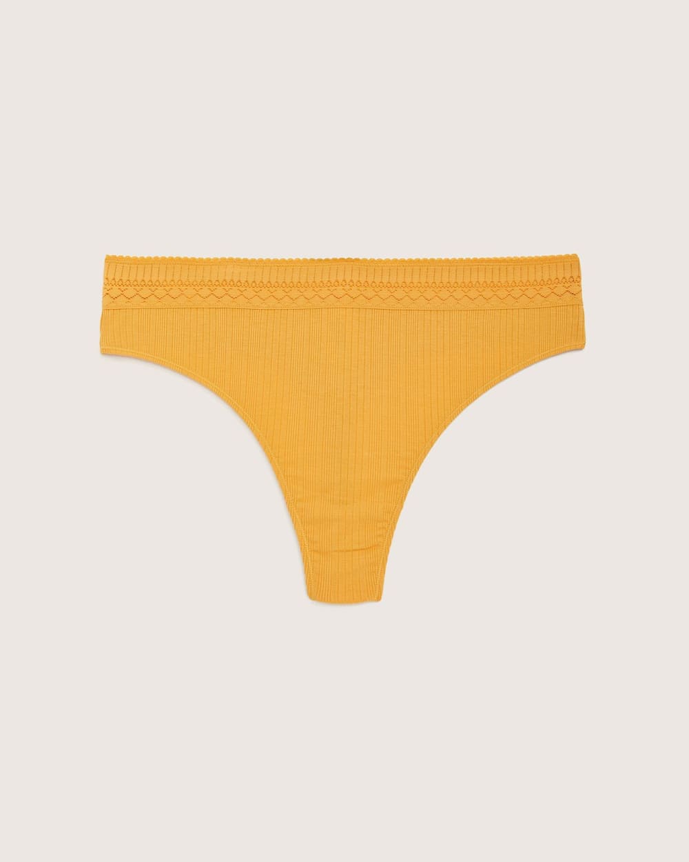 Wide Lace Varigated Rib Thong - ti VOGLIO | Penningtons