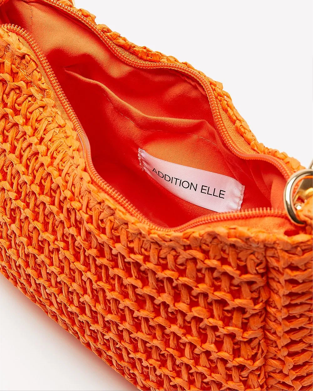 Straw Handbag with Golden Chain Strap - Addition Elle | Penningtons