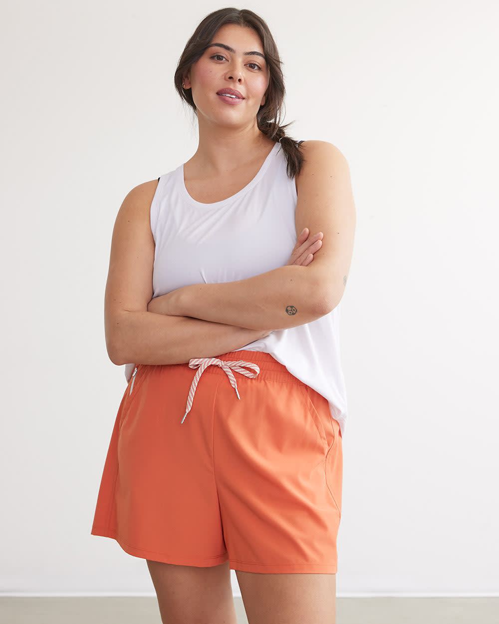 Short en maille tissée avec cordon contrasté, Hyba | Régulier| Penningtons